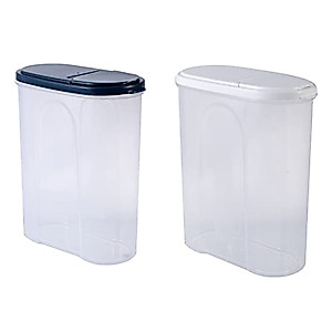 UPKOCH 2pcs Sealed Flours Storage Bucket Dispensers Fruit Kitchen Flour and Out Snacks Can White Canister Snack Grain Grains Pantry Cereal Rice Plastic Sugar Tank Food Dry Blue