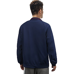 Materuis Football Track Jacket Blue Lightweight Sports Soccer Training Clothes Adult Size (XL)