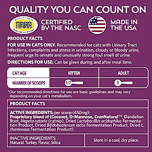 Meowbiotics Kitty P. Freely Cat Urinary Supplement, Cranberry for Cats, Cat UTI & Cat Kidney Support Powder Probiotics for Cats, Made in USA (30 Days)