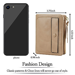 KITATU Wallet for Women Gift Genuine Leather Designer Bifold Luxury Minimalist Wallet Ladies Mini Purse with ID Window