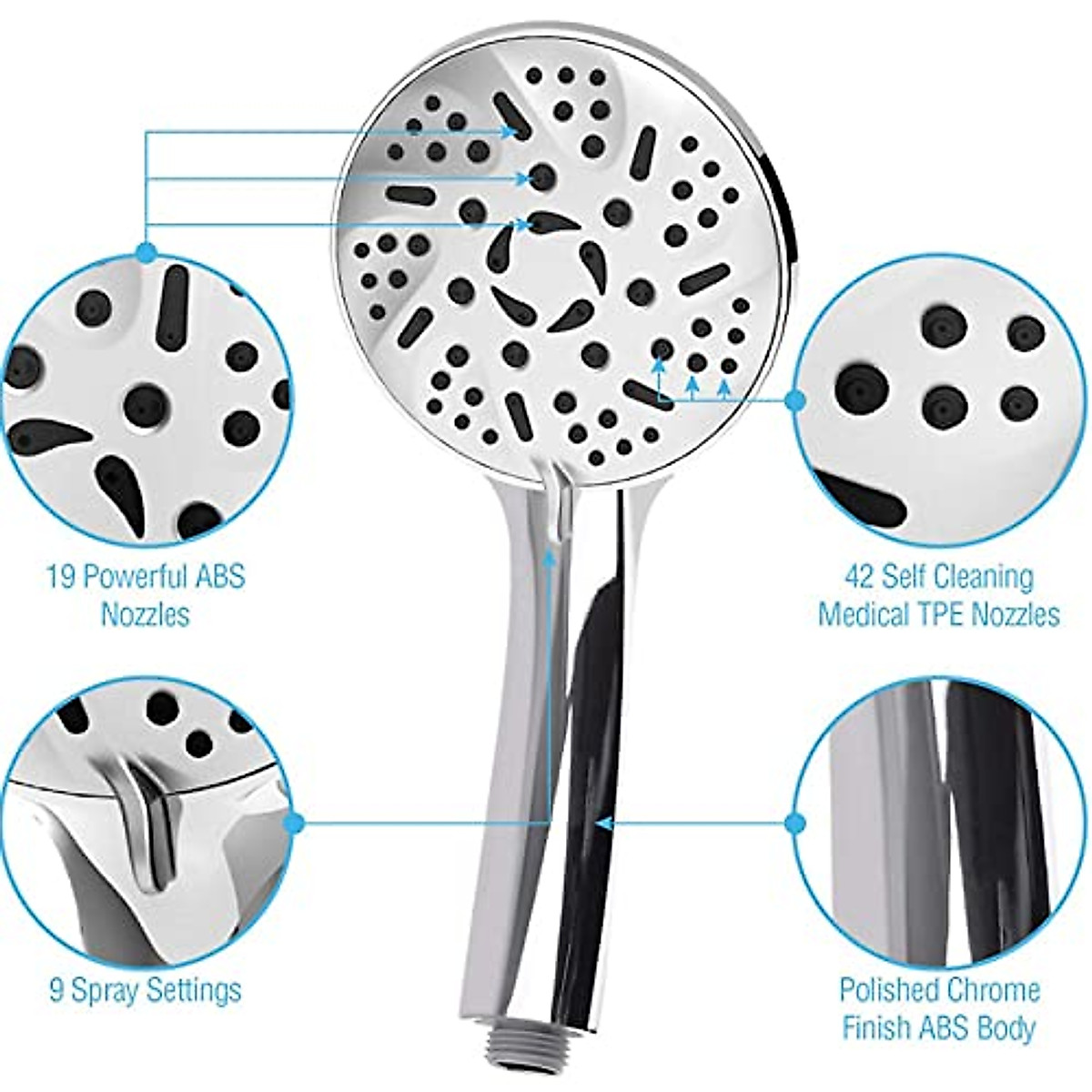 Shower Head Multi-function Hand-held Shower Set Shower Pressurization Water Off Suspended Shower Enjoy Luxurious Rain Shower Head