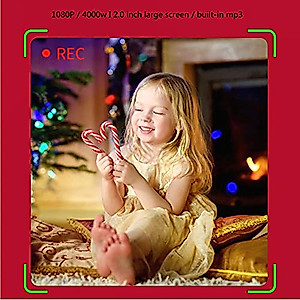 N / B Kids Camera, Rechargeable Digital Camera，1080p Hd Video Recorder，with Strap, 2.0-Inch Large Screen, for Children's Birthday