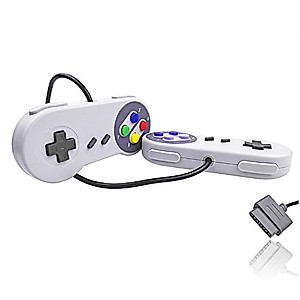 Kinyanco 2-Pack Replacement SNES Controller Super Controllers, Game Controller Gamepad for SNES Original Super Entertainment System