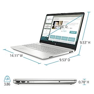 HP 15.6" Full HD Diagonal Laptop, Intel Core i5-1135G7 Processor, 8GB DDR4, 512GB SSD, 802.11ac, Bluetooth 4.2, HDMI, Windows 10, W/Valinor Accessories