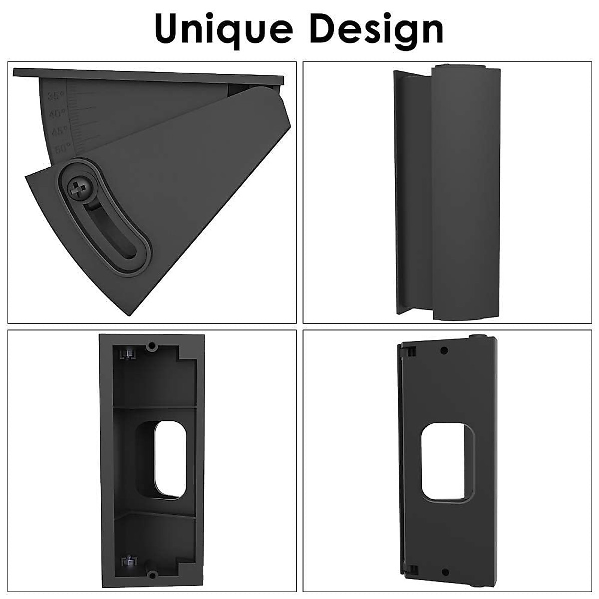 CAVN Angle Mount (30 to 55 Degree) Compatible with Video Doorbell Wired/Pro, Angle Mount Replacement Adapter Adjustment Mounting Plate Bracket Wedge Corner Kit with Screwdriver and Screws