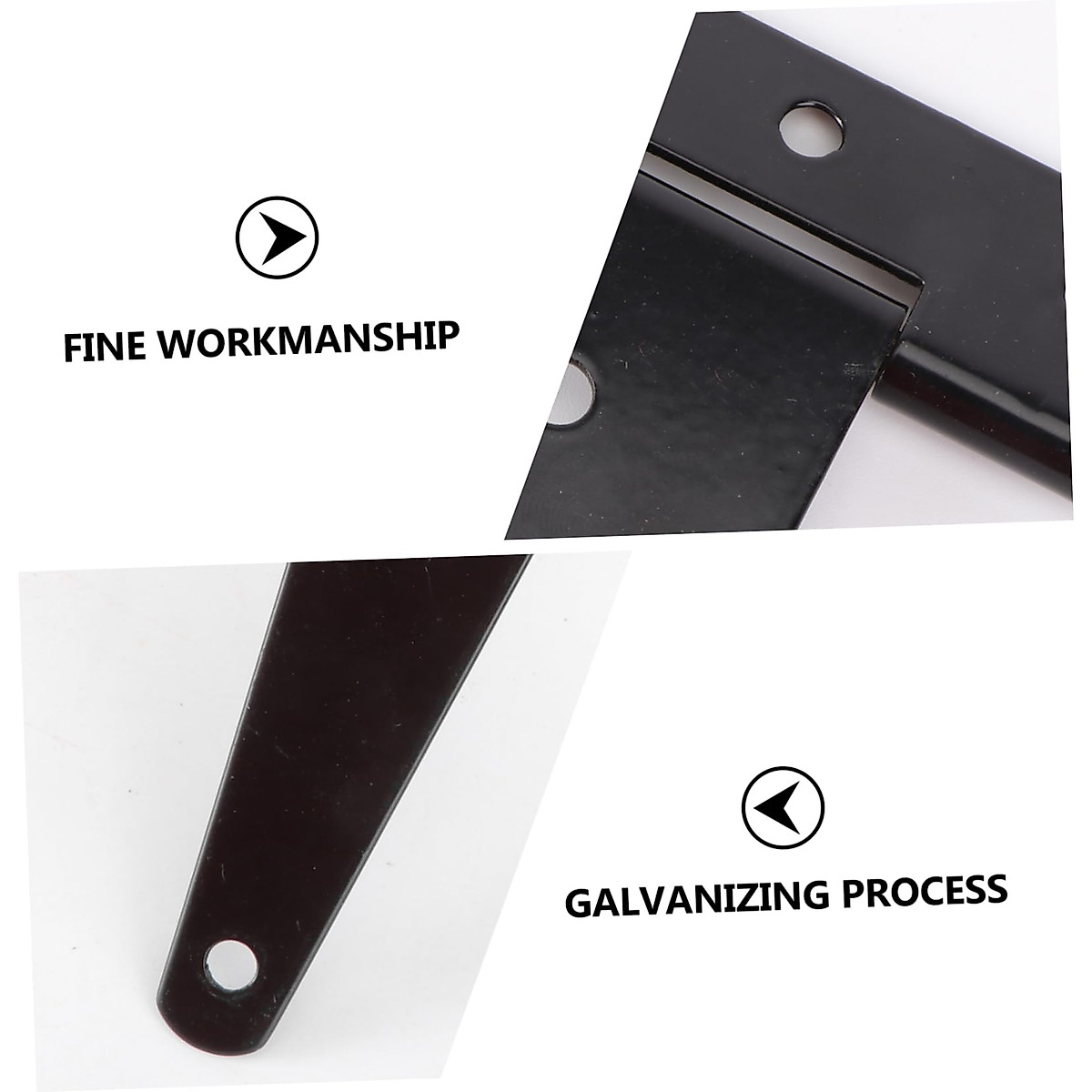 UKCOCO 6pcs 4 Barn Gate Hinges Black Cabinet Hinges Gate Hinges for Wooden Fences T Strap Hinges Square Barn Hinges Black Hinges Decorative Hinges 4 Inch Door Hinges Furniture Garden Shed