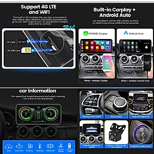 Android 12 Car Stereo GPS Sat Nav for Mercedes-Benz A-Class W176 GLA CLA X156 C117 Touchscreen Multimedia Player Mirror Link TPMS CarPlay SWC