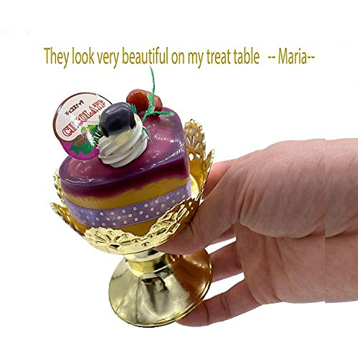 Cupcake and Dessert Stand, Gold, Standard Size (12 pcs)