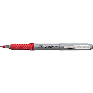 BIC Gre11rd Rollerball Pen, Fine Point, 0.7Mm, Red Ink