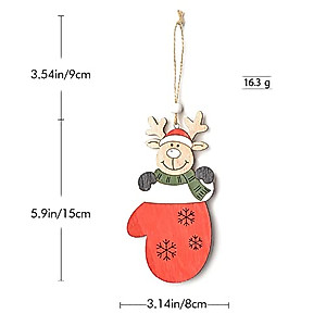 QAZIUY Christmas Ornaments Set Holiday Xmas Christmas Tree Ornament Decorations Merry Christmas Sign Wooden Hanging Xmas Festive Sign Pendant Christmas Tree Hanging Ornament for Wreaths Home Decor