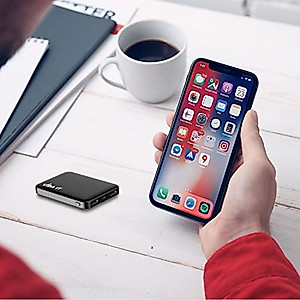 Vida IT 5000mAh Mini Power Bank Small Portable Charger for Heated Vest Jacket Battery Pack for iPhone Samsung Cell Phone with Dual USB Output, Lightweight Rechargeable Power Pack 5V 2.1A for Travel