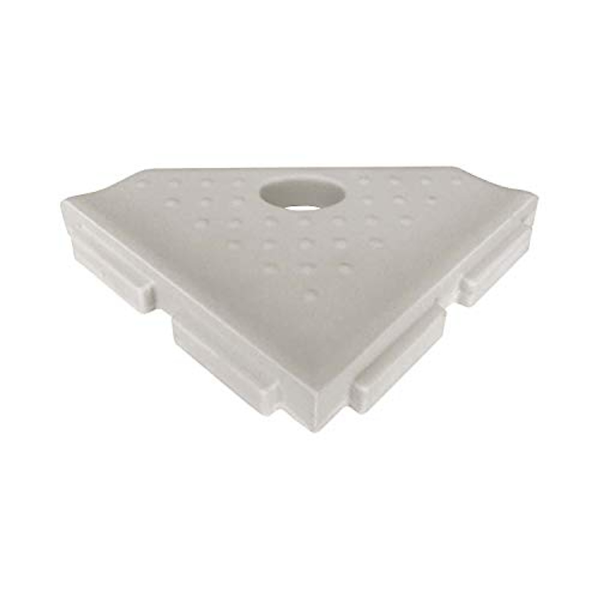 Questech Décor 8 Inch Corner Shower Shelf and 5 Inch Shower Caddy Foot Rest, Geo Lugged Back for New Construction, Wall Mounted Bathroom Shower Organizer, Gray Matte