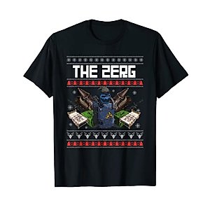 Rust game retro Christmas pixel meme face punch zerg T-Shirt