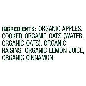 CoComelon Sprout Organic Baby Food Pouches, Apple Oatmeal Raisin with Cinnamon, 3.5 Oz Purees (Pack of 12)