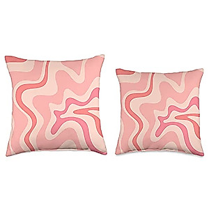 Kierkegaard Design Studio Swirls 60s 70s Aesthetic Throw Pillow, 16x16, Multicolor