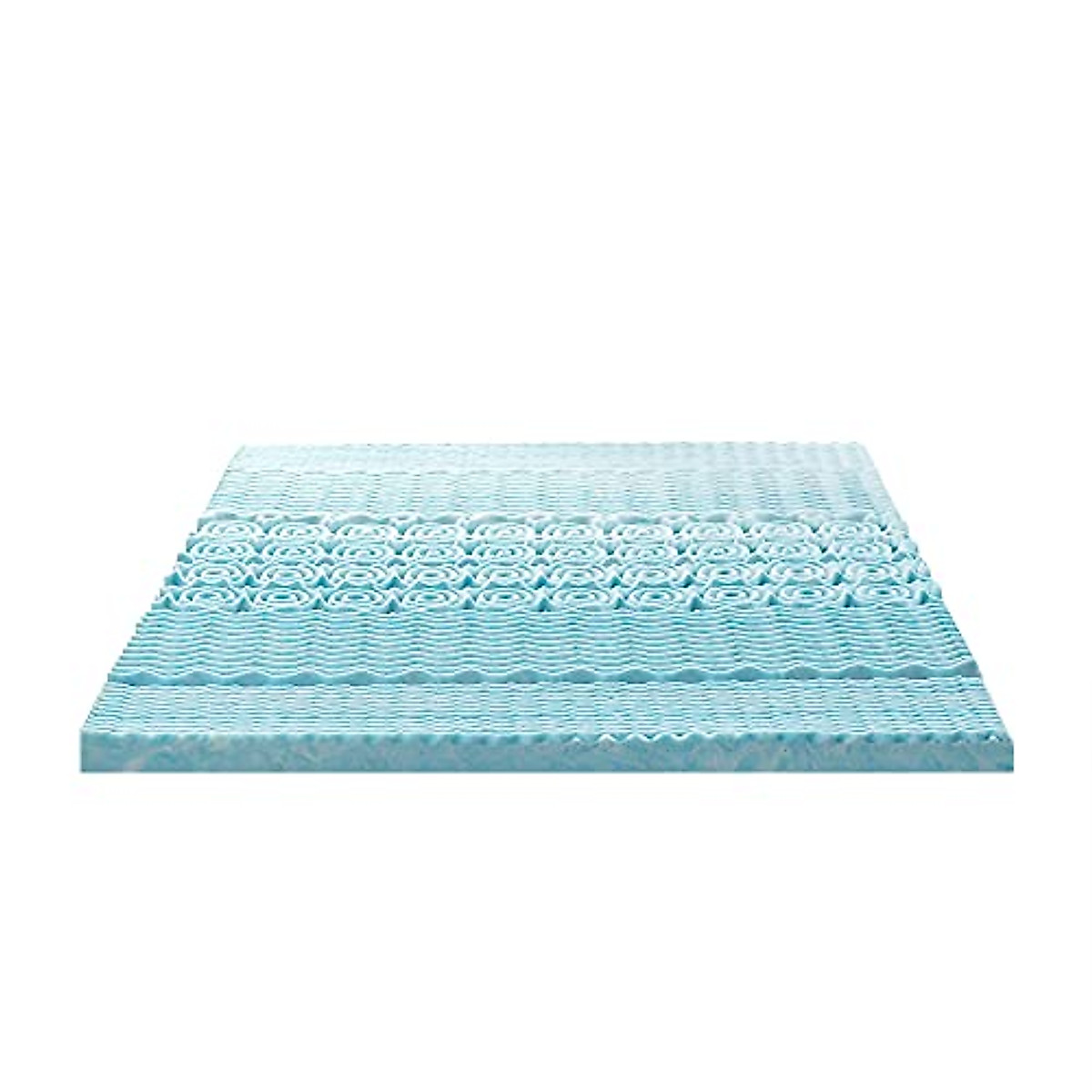 Zinus 2 Inch Green Tea Cooling Gel Memory Foam Zoned Support Mattress Topper, Full