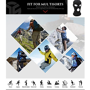 WYSUMMER 3 Hole Full Face Mask, Women Men Thin Balaclava Face Mask for Motorcycle Bike Hunting Cycling Cap Ski (Black)