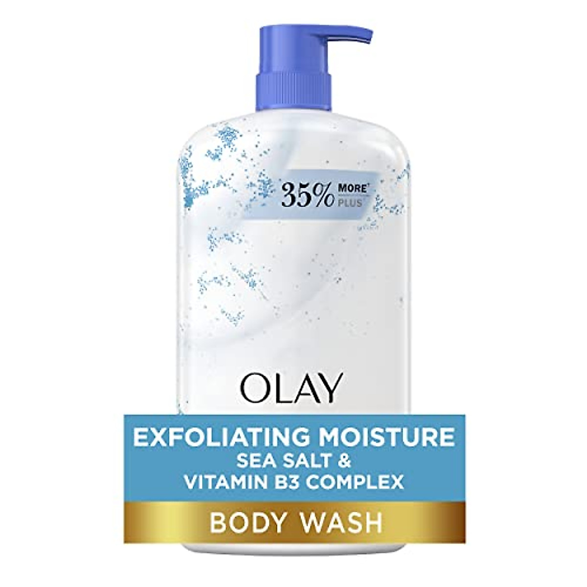 Olay Exfoliating Body Wash with Sea Salts, 30 fl oz (Pack of 4)