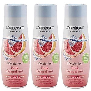 SodaStream Pink Grapefruit Zero Calorie, 14.8 Fl Oz (Pack Of 3), 14.8 Fl Oz