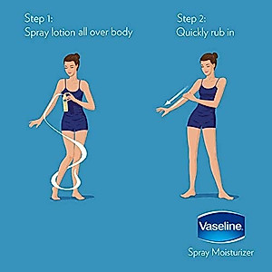 Vaseline Intensive Care Spray Moisturizer, Aloe Soothe Spray Lotion Moisturizer for Dry Skin with Micro-Droplets of Vaseline Lotion (Pack of 2, 6.5 Oz Ea)
