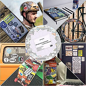 JANDJPACKAGING Printable Vinyl Sticker Paper - Waterproof Printable Vinyl for Laser & Inkjet Printer 15 Self-Adhesive Sheets - Glossy White - Standard Letter Size 8.5"x11"