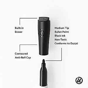 U Brands Magnetic Monthly Calendar Dry Erase Board, 16 x 20 Inches, Gold Aluminum Frame - 364U00-01