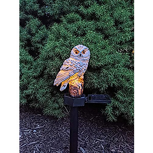 JMDQ Factory Outdoor Owl Solar Powered LED Light Waterproof Garden Decoration, Lawn, Patio, Balcony Lighting, White