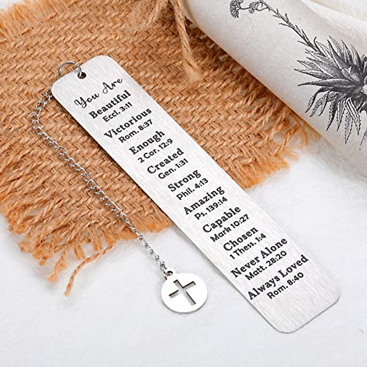 Inspirational Bookmark Christian Gifts for Women Men, Bible Verse Bookmark for Kids Teens Book Lovers, Religious Church Gift for Friend Female,Birthday Christmas Stocking Stuffers for Her Him Girl Boy