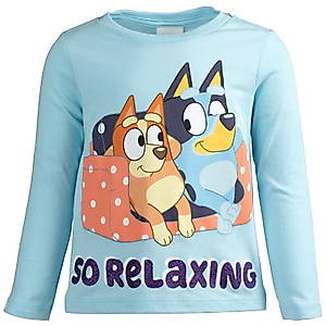 Bluey Bingo Toddler Girls 2 Pack T-Shirts Blue/Yellow 2T