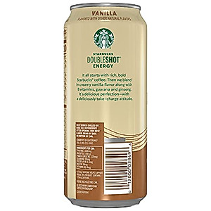 Starbucks Doubleshot Energy Espresso Coffee, Vanilla, 15 oz Cans (12 Pack) (Packaging May Vary)