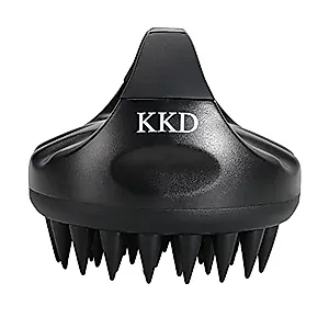 KKD Hair Scalp Massager Shampoo Brush, Scalp Care Hair Brush with Soft Silicone Scalp Massager, Exfoliate and Remove Dandruff, Promote Hair Growth ( Black)