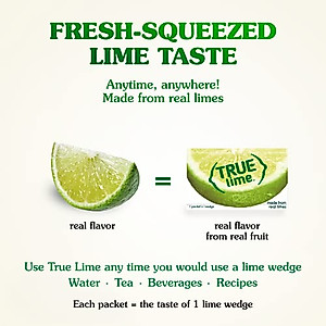TRUE LIME Water Enhancer, Bulk Dispenser Pack (100 Packets), 0 Calorie Drink Mix Packets For Water, Sugar Free Lime Flavoring Powder Packets, Water Flavor Packets Made with Real Limes(Pack of 1)