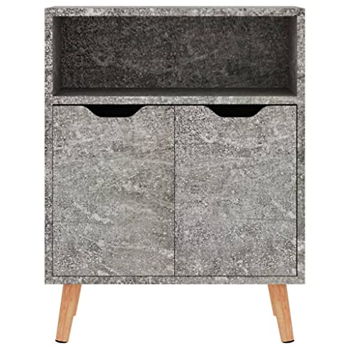 Natulvd Buffet Cabinet Kitchen Buffet Storage Cabinet Sideboard with 2 Doors, Modern Minimalist Buffet Server Cupboard Cabinet Console Table with Storage Shelf - Light Gray