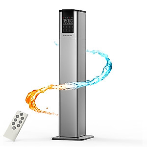 YOKEKON Humidifier Large Room, Warm and Cool Humidifiers for Bedroom, 3.4Gal Humidifiers for Home 1000 sq ft, Quickly & Evenly Humidify Whole House, Top Fill, Aroma Box, Baby Yoga Plants, Silver