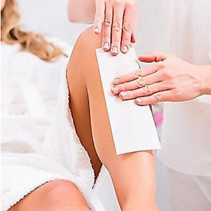 Professional Salon 100pcs Non-woven Large 3x8inch Body and Facial Wax Strips Epilator Hair Removal Wax Paper Depilatory Waxing Strip Pads Tool Epilator for Lady Women Men