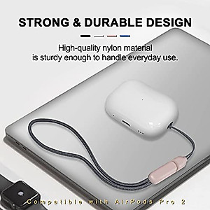 [4Pack] Lanyard for AirPods Pro 2nd Generation,New Wireless Bluetooth Earbuds Protective Case Anti-Lost Lanyard Compatible with AirPods Pro 2nd (2022)