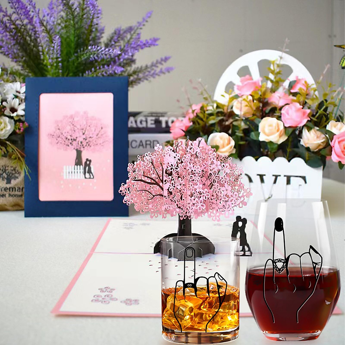 comfit Bridal Shower Gift for Bride Her-Engagement Gifts for Couples【Romantic Pop-up Card Included】 Wedding Gifts for Newlywed,Wifey,Hubby,Best Friends