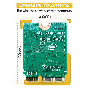 HighZer0 Electronics AX1675i Killer Series Upgraded WiFi 6E Adapter | Gaming WiFi Adapter | CNVio2 M.2 Wifi Card | 2.4 Gbps WiFi for PC | Bluetooth 5.3 Support | Requires Intel 11th+ Gen CPU (AX1675i)