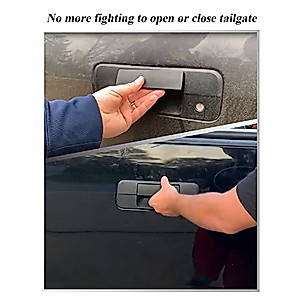 SYOAUTO Tailgate Handle for 2007-2013 Toyota Tundra Liftgate Latch Handle with Keyhole Replaces# 69090-0C040, 690900C040, 81213