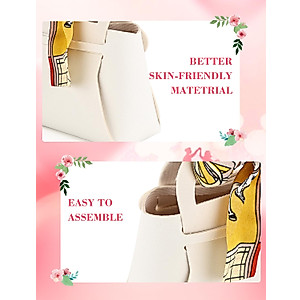 NOWDER 12 Pack Leather Wedding Candy Gift Bags with Handle Reusable Party Favor Boxes for Baby Showers Birthday Christmas Halloween (Beige)