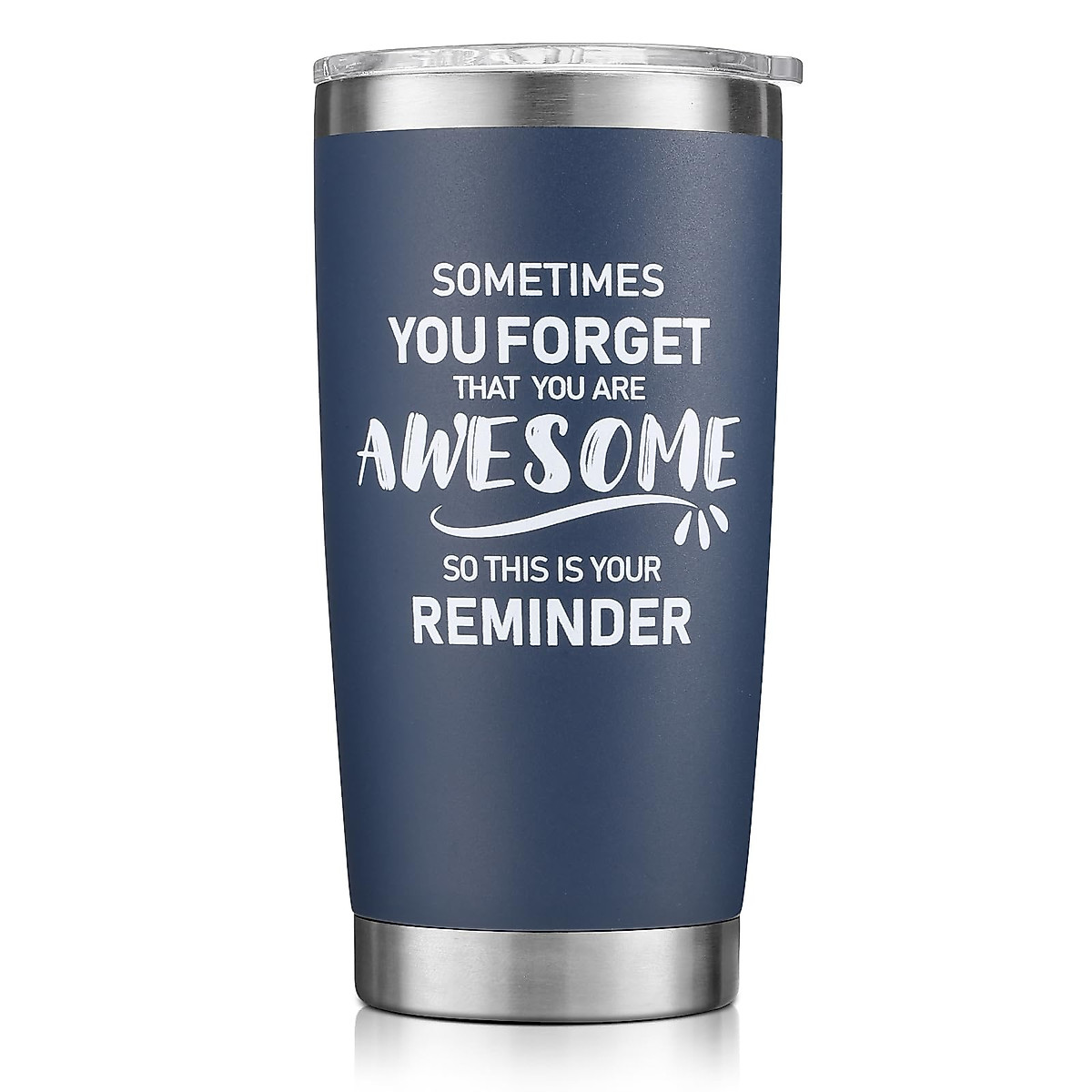 NOWWISH Christmas Gifts for Men, Inspirational Gift Tumbler, Birthday White Elephant Gifts for Men Dad Father Husband Boyfriend Best Friend - Navy Blue 20oz