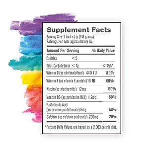 Vitaminpaste Kids Toothpaste with Daily Multivitamins B3, B5, B6, D, E, Xylitol, Calcium, Fluoride Free, Fresh Breath, Fights Tarter, Anti-Cavity, Safe to Swallow, 4.1oz, Bubble Gum Flavor