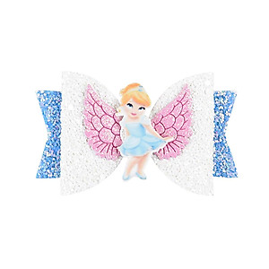 Colorful Princess Hair Clip Glitter Hair Bows with Clip Girls Hair Accessories (8pcs Princess)