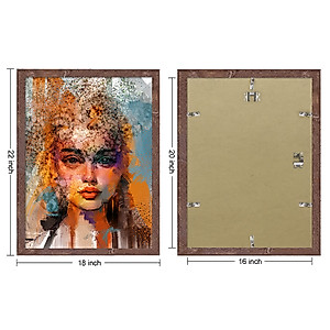 YMOND Picture Frame Rustic Frame Set for Wall Decor Gallery Collection Poster Frame 16x20 Brown 2pack