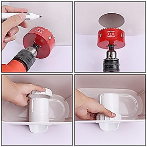 DR.DUDU DIY Automatic Chicken Feeder No Waste, 3 Pcs Poultry Feeder Port with Hole Saw, Rain Proof Rodent Proof Gravity Feed Kits for Buckets, Barrels, Bins, Troughs