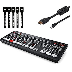 Blackmagic Design ATEM Mini Extreme ISO HDMI Live Stream Switcher Bundle with 6’ HDMI Cable, 7’ Cat5e Cable, and 5-Pack of SolidSignal Cable Ties (SWATEMMINICEXTISO)