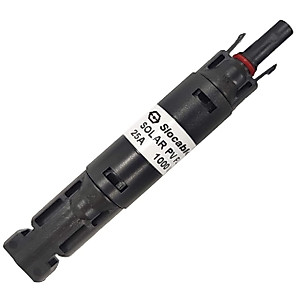 Solar Odyssey 25A Solar Fuse Holder with Single Fuse 1000V in-line Waterproof IP68 Male and Female Connector