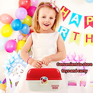 Ansoyi 28Pcs Pretend Makeup Toy Sets, Role Play Princess Dress Up Kids Birthday Party Play Gift Toy