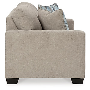 Signature Design by Ashley Deltona Contemporary Sofa with 2 Accent Pillows, Beige