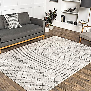 nuLOOM Moroccan Blythe Area Rug, 8' x 10', Grey/Off-white